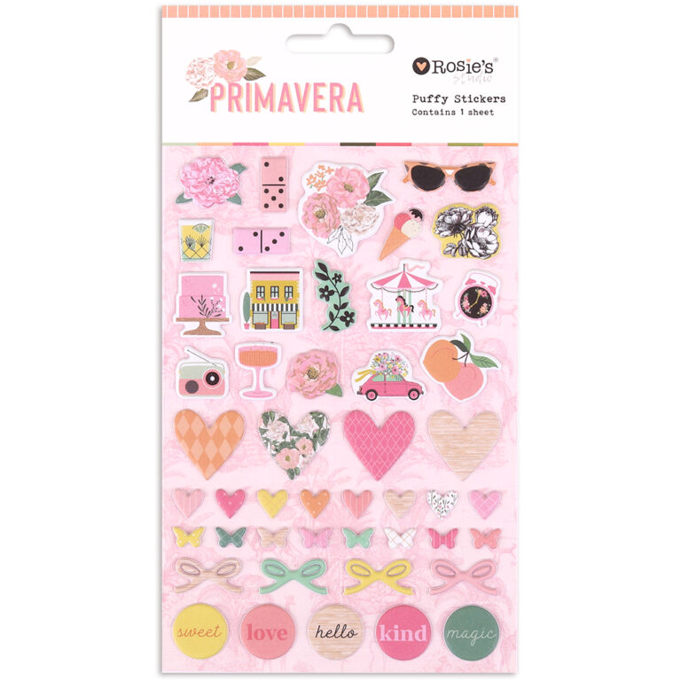Primavera Puffy Motif Stickers - Rosie's Studio