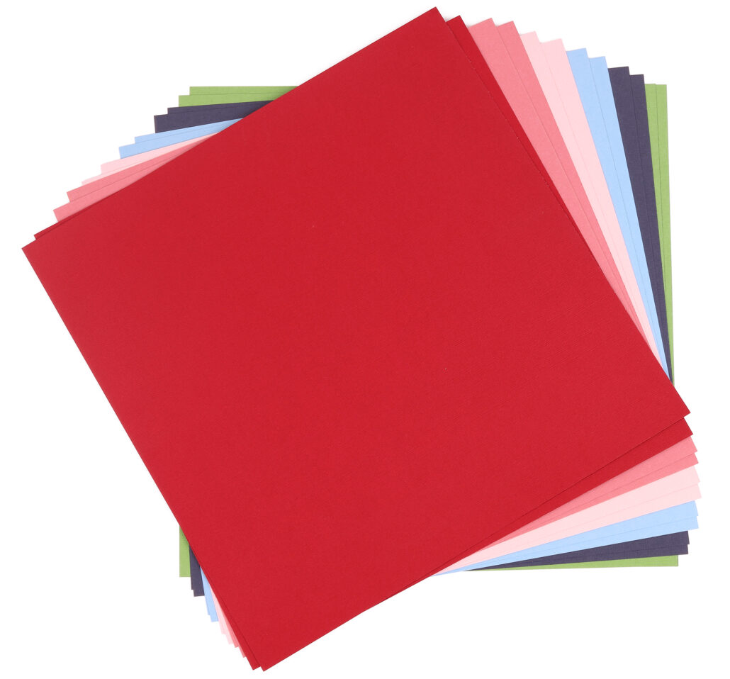 Bayfair 12 x 12" Textured Cardstock Pack 12 sheets - Rosie's Studio